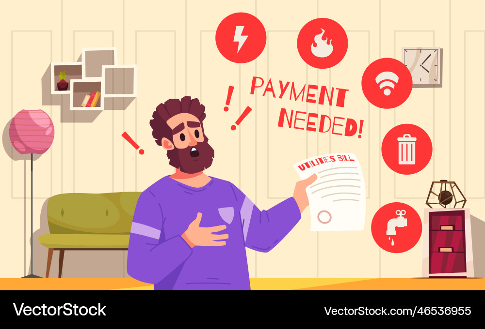 Public utilities cartoon Royalty Free Vector Image