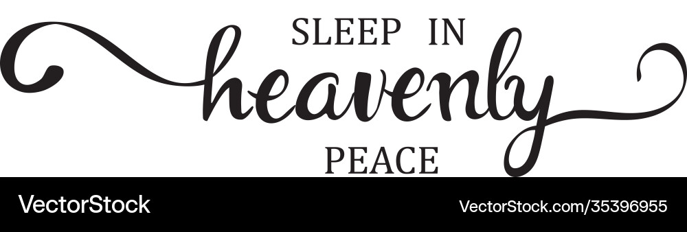 Sleep in heavenly peace Royalty Free Vector Image