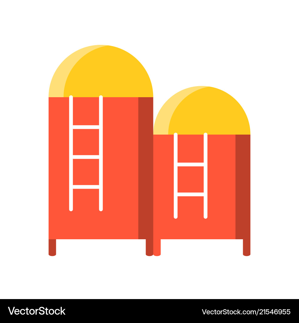 Water tank flat design icon Royalty Free Vector Image