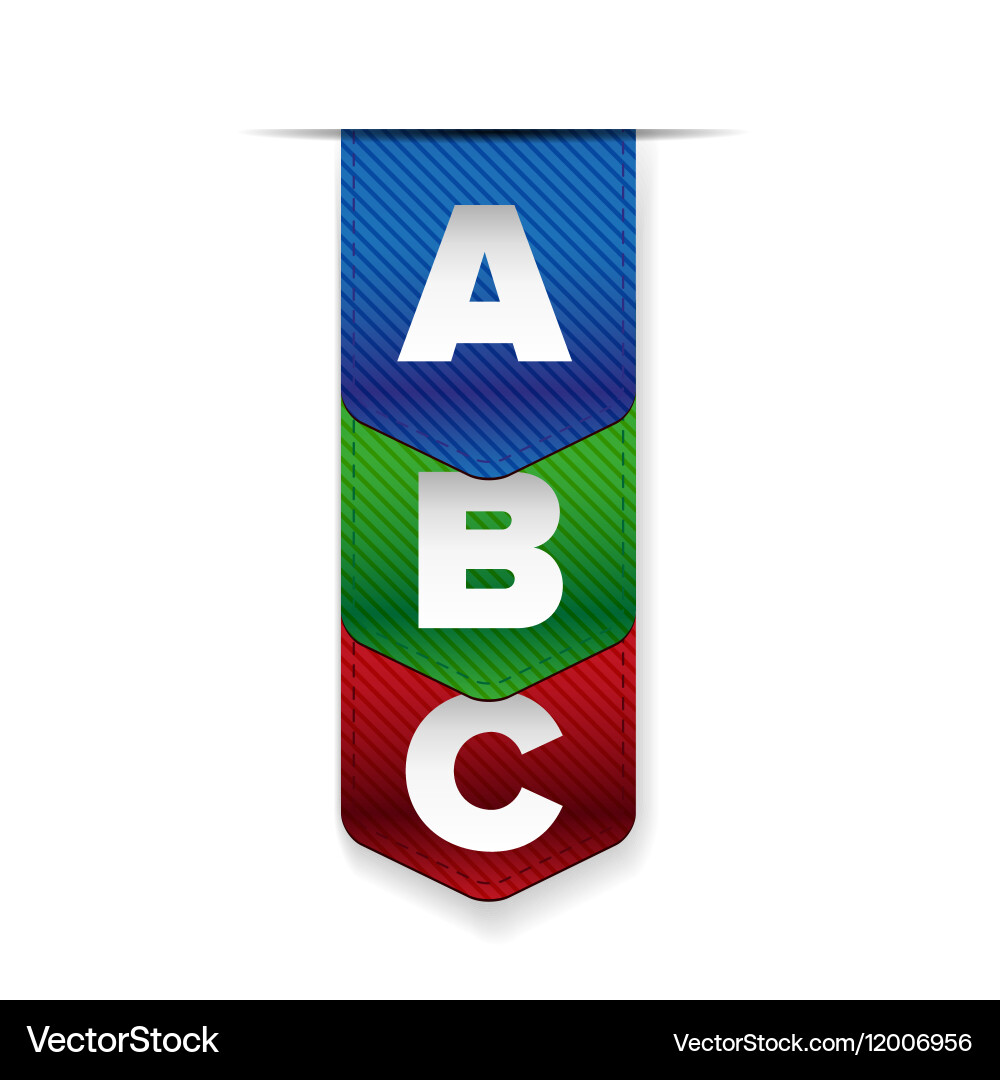 A b c letters progress bar Royalty Free Vector Image