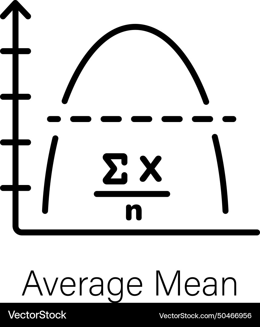 Average mean Royalty Free Vector Image - VectorStock