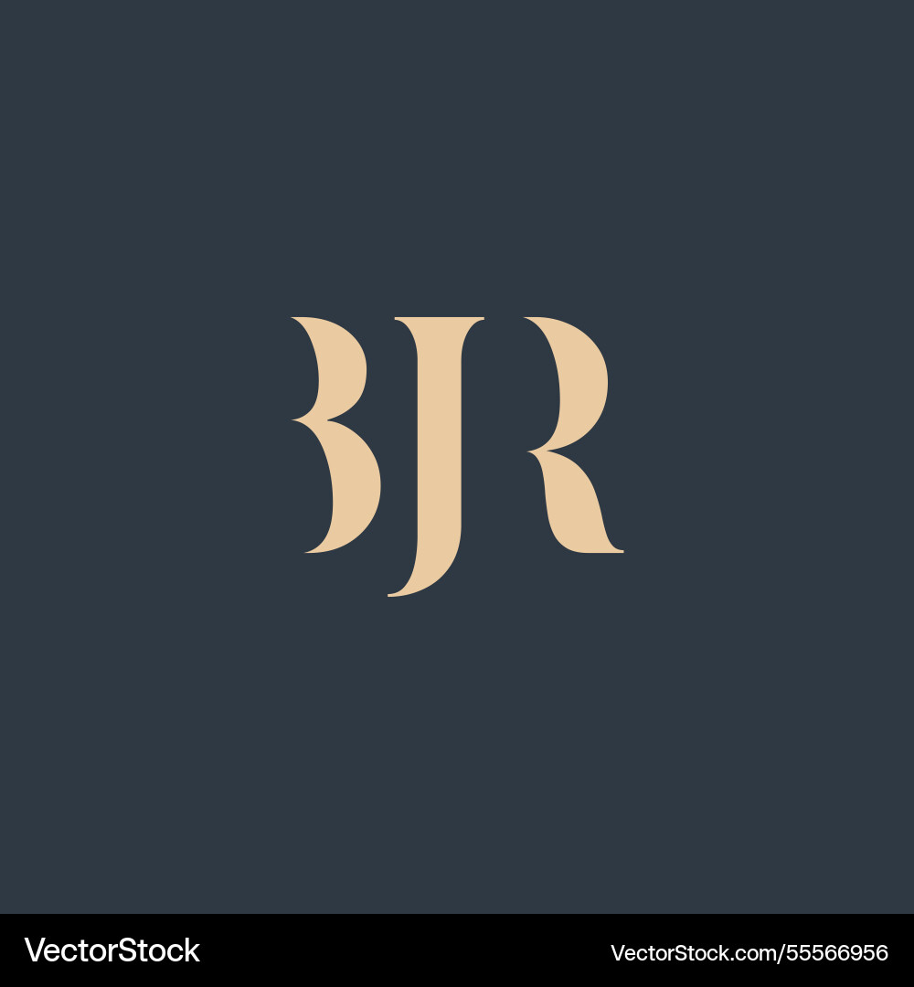 Bjr abstract letter logo Royalty Free Vector Image
