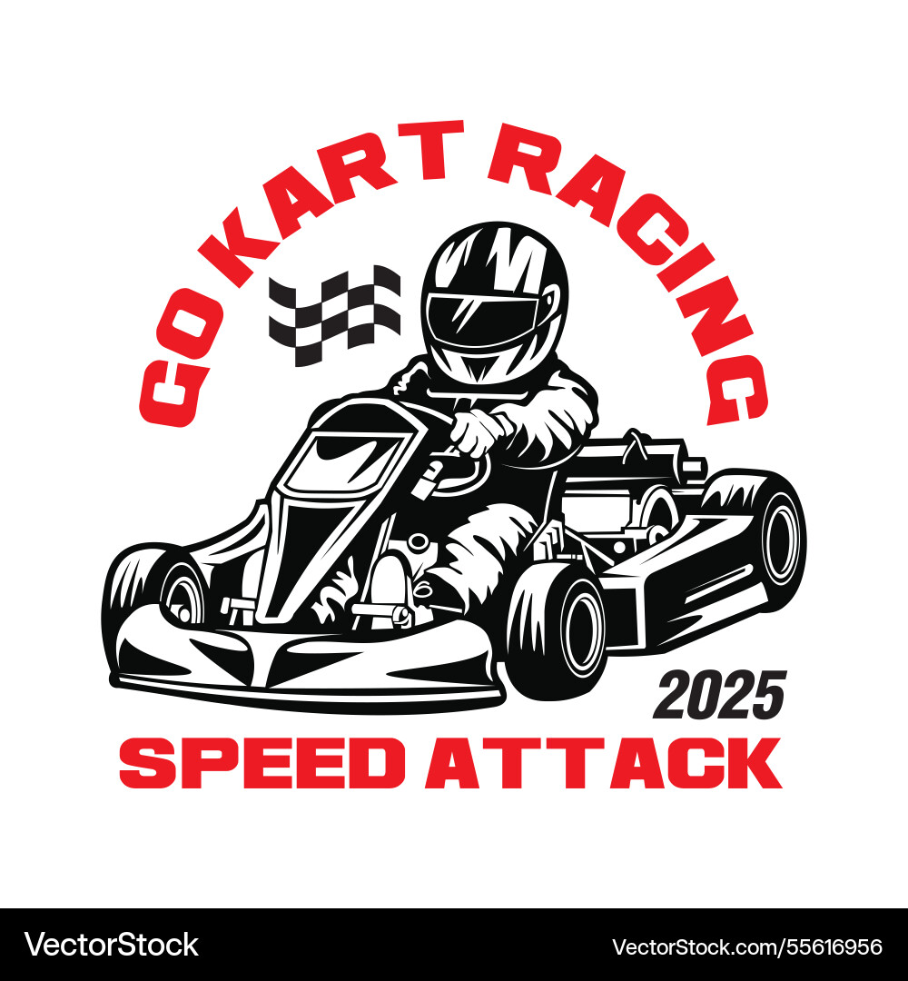 Go kart racing Royalty Free Vector Image - VectorStock