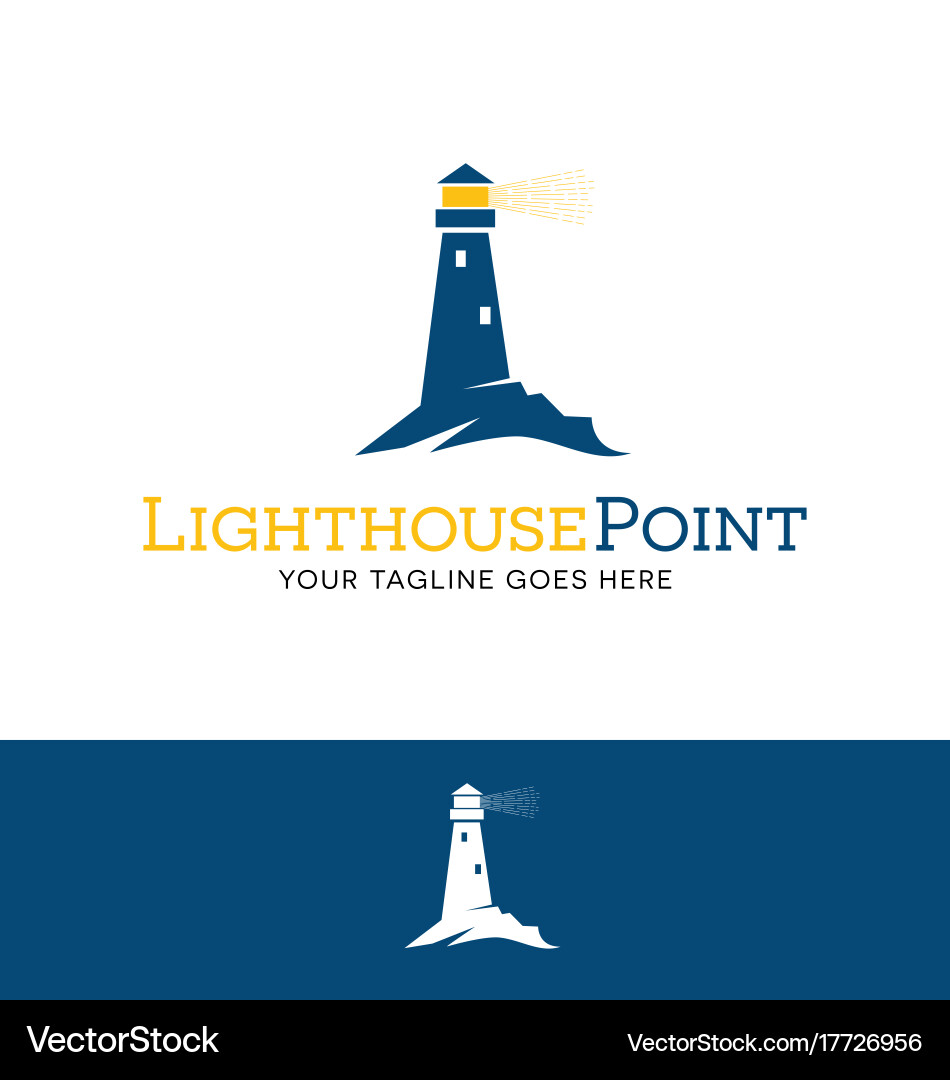 Lighthouse logo Royalty Free Vector Image - VectorStock