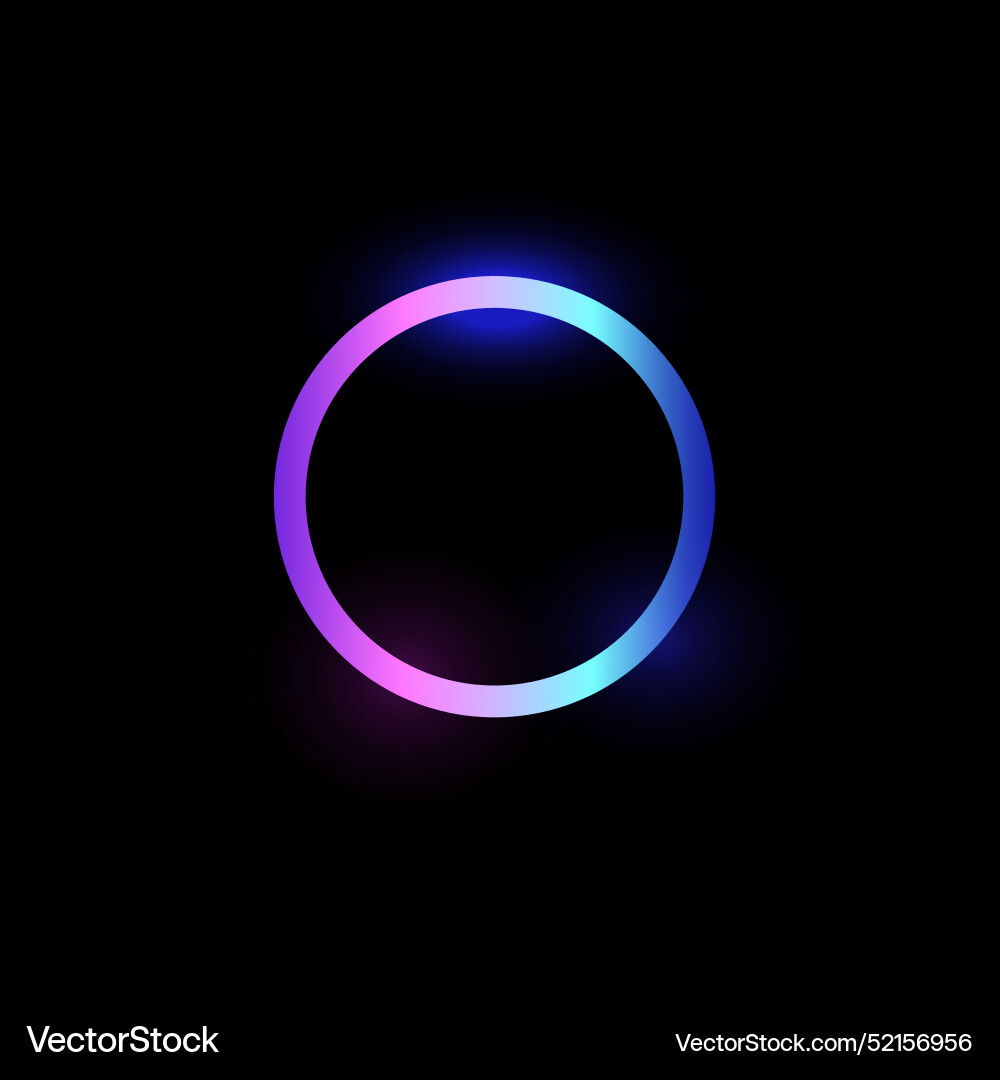 Neon circle frame Royalty Free Vector Image - VectorStock