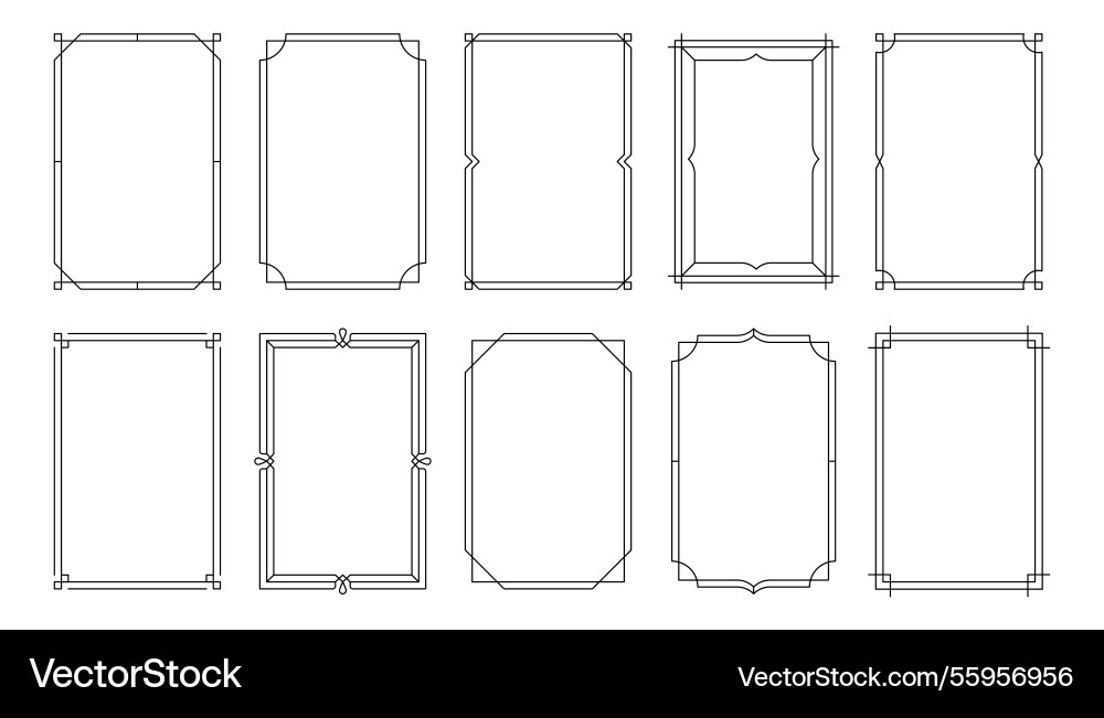 Simple frames minimalistic geometric frame Vector Image