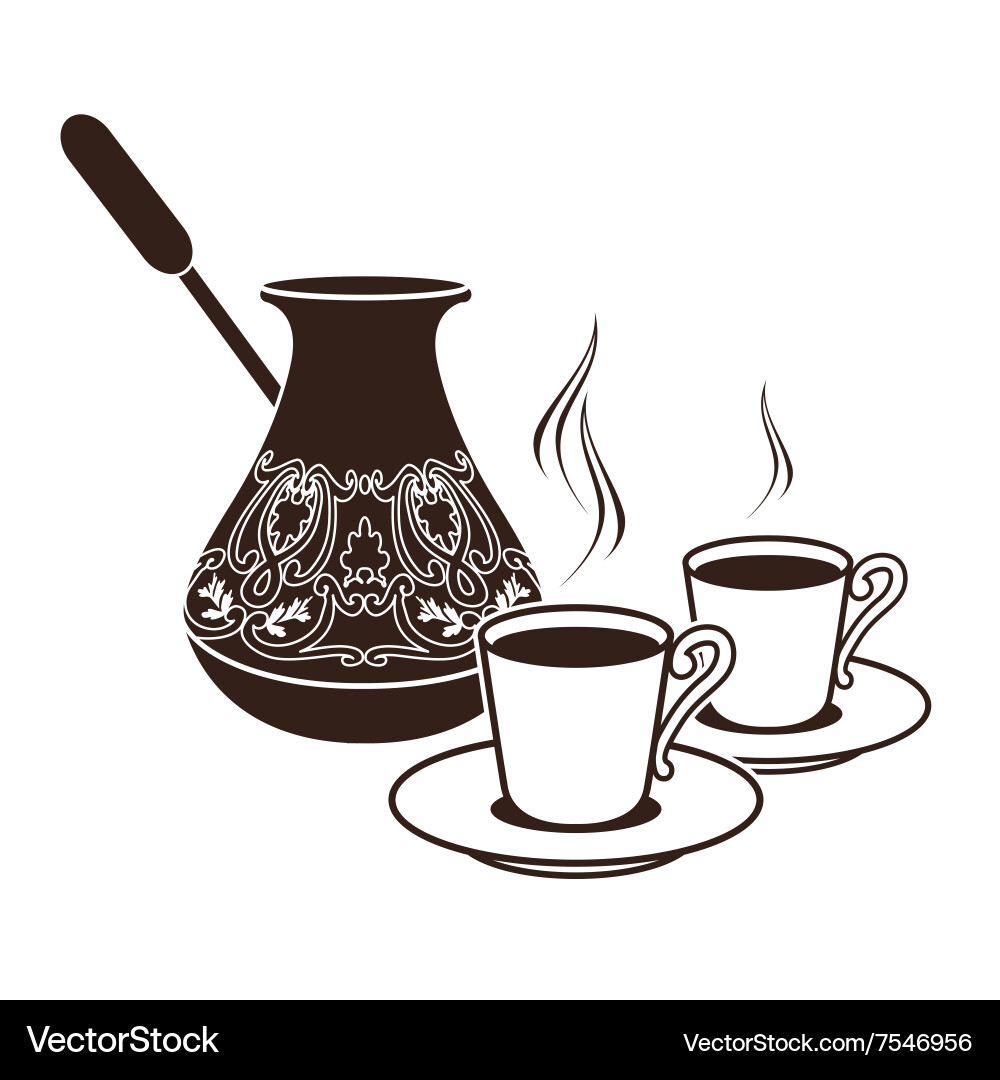 Turkish coffee Royalty Free Vector Image - VectorStock