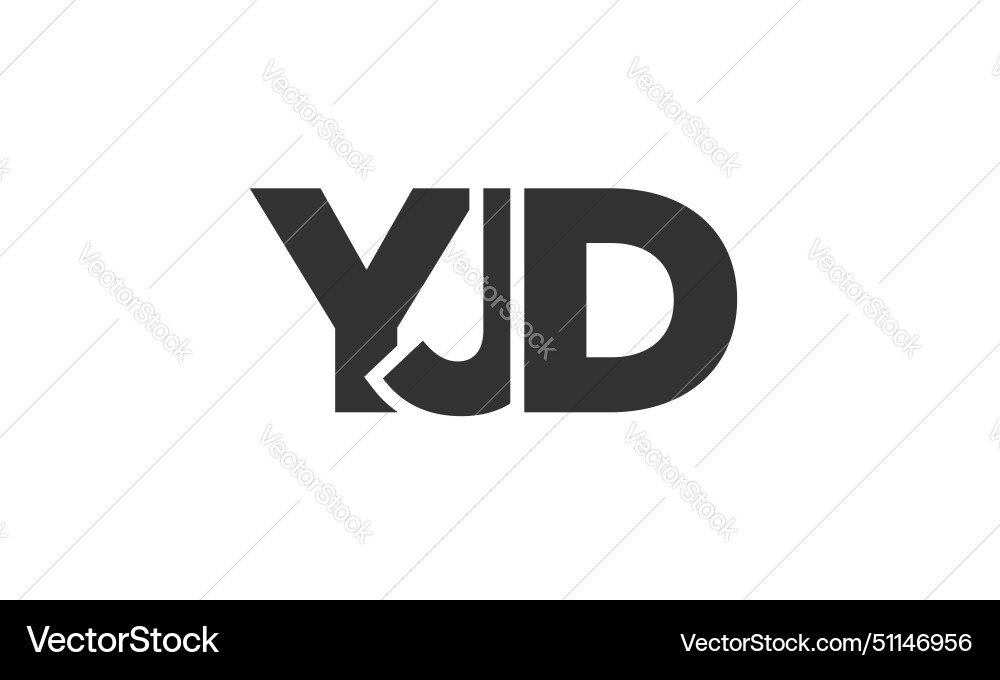 Yjd logo design template with strong and modern Vector Image