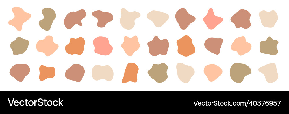 Abstract Organic Shapes - Fluid Forms Royalty Free Vector