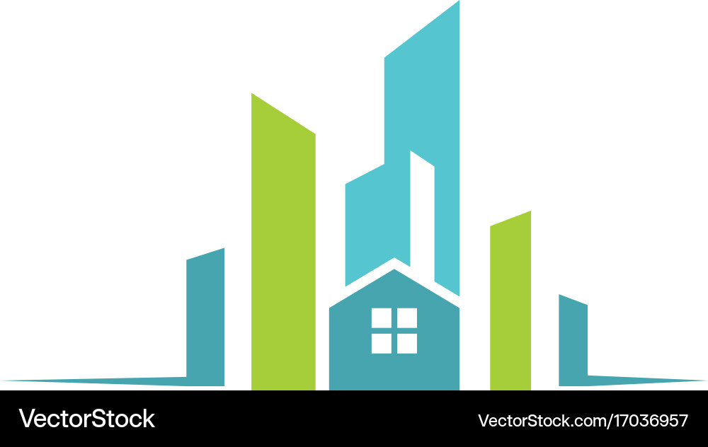 City building construction logo Royalty Free Vector Image