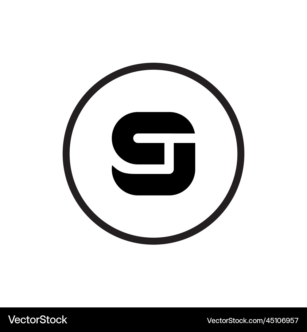 Creative letter cj logo design Royalty Free Vector Image