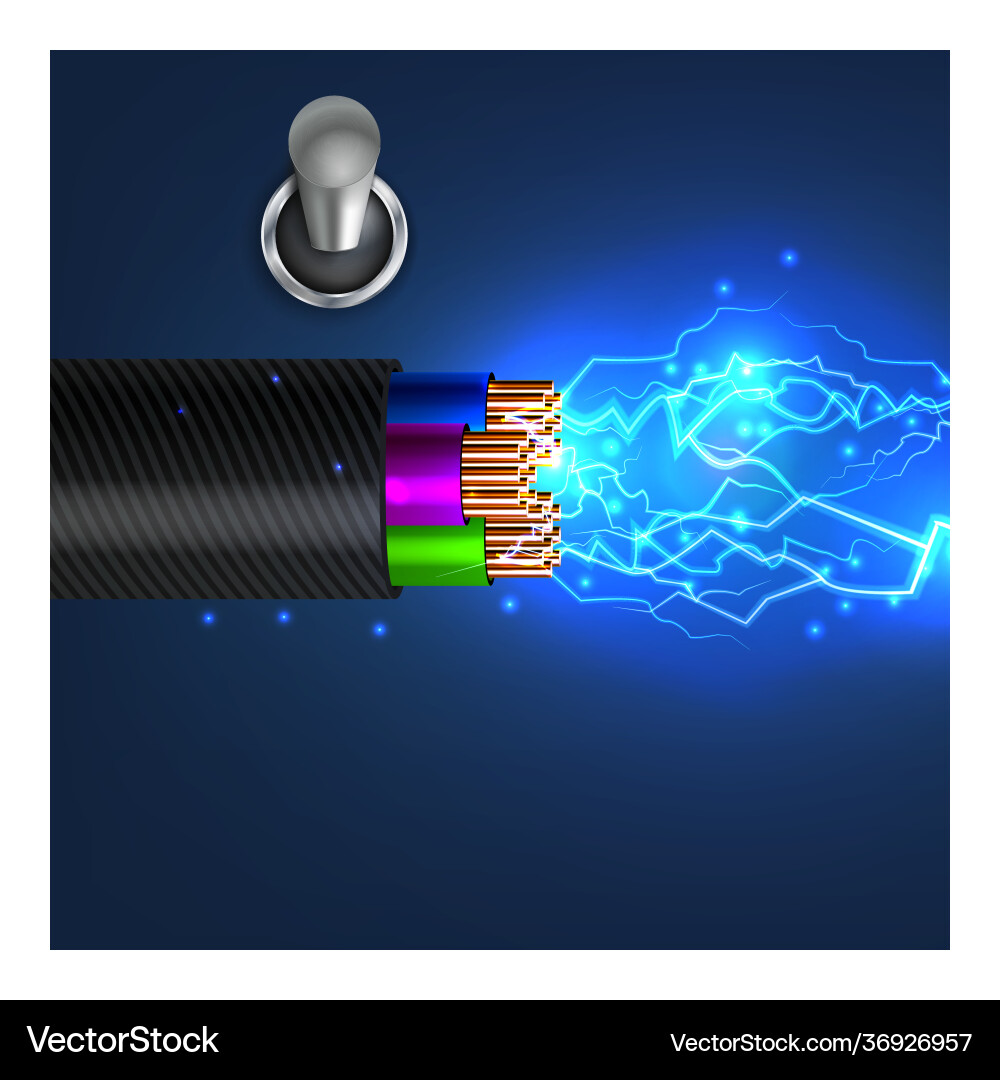 Electrician services creative promo poster Vector Image