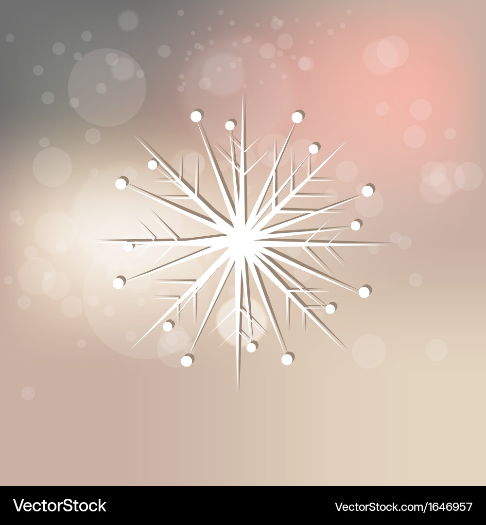 Elegant snowflake on abstract background Vector Image