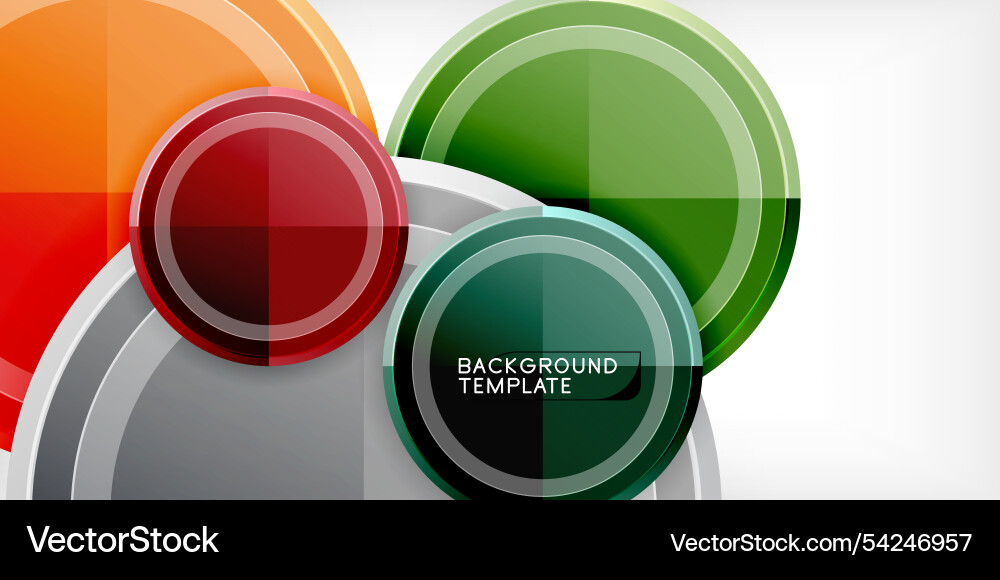 Geometric design abstract background - circles Vector Image