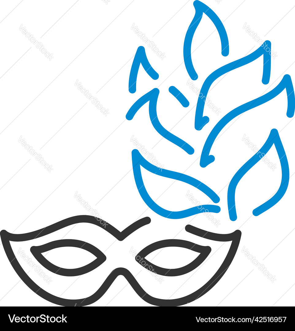 Party carnival mask icon Royalty Free Vector Image