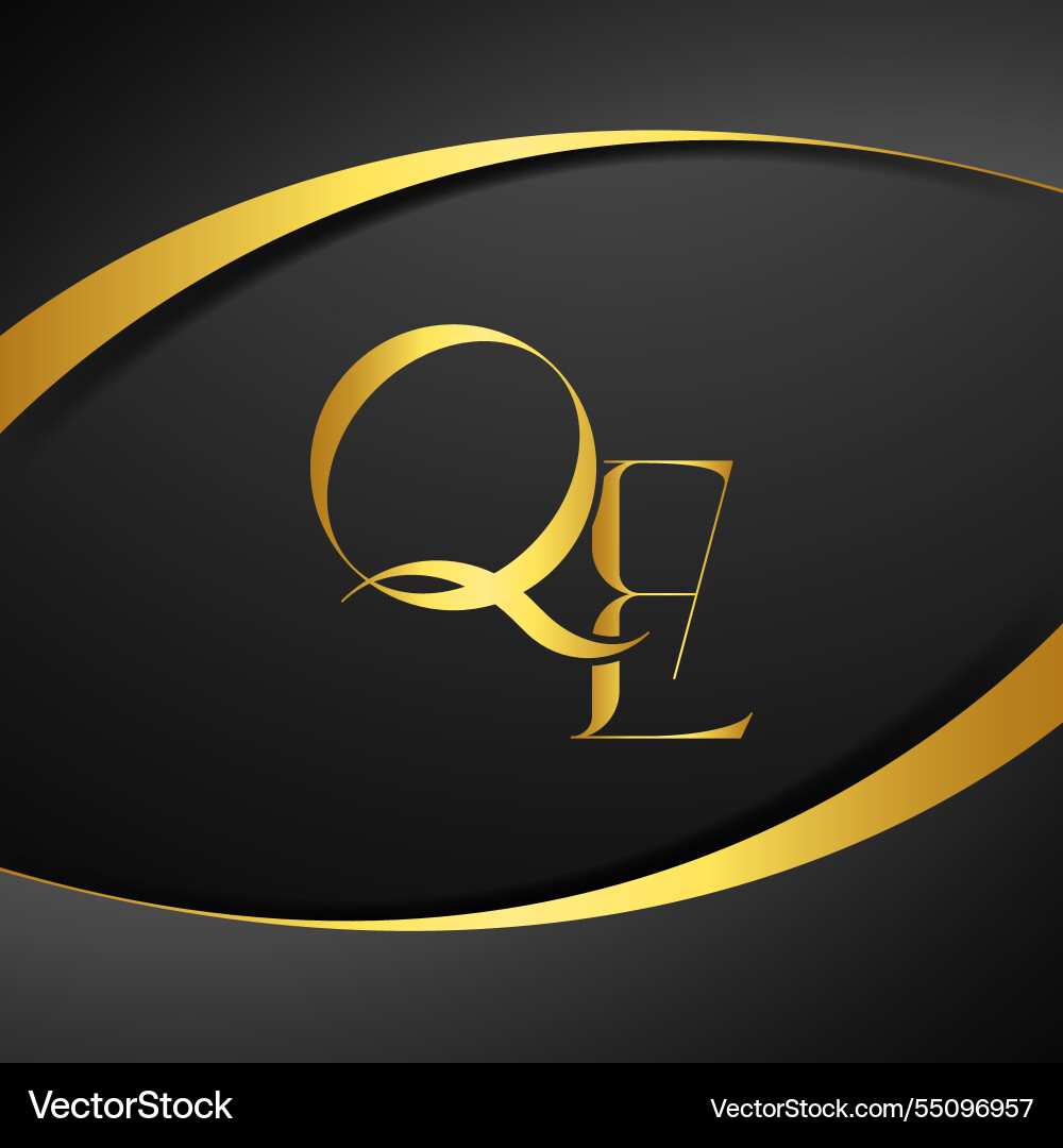 Qe luxury letter logo Royalty Free Vector Image