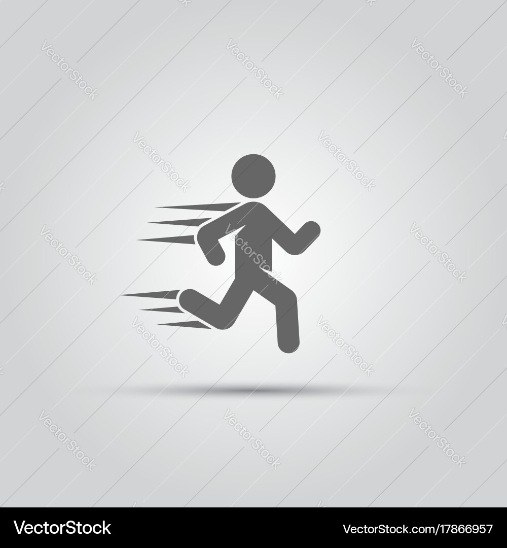 Running man isolated icon Royalty Free Vector Image