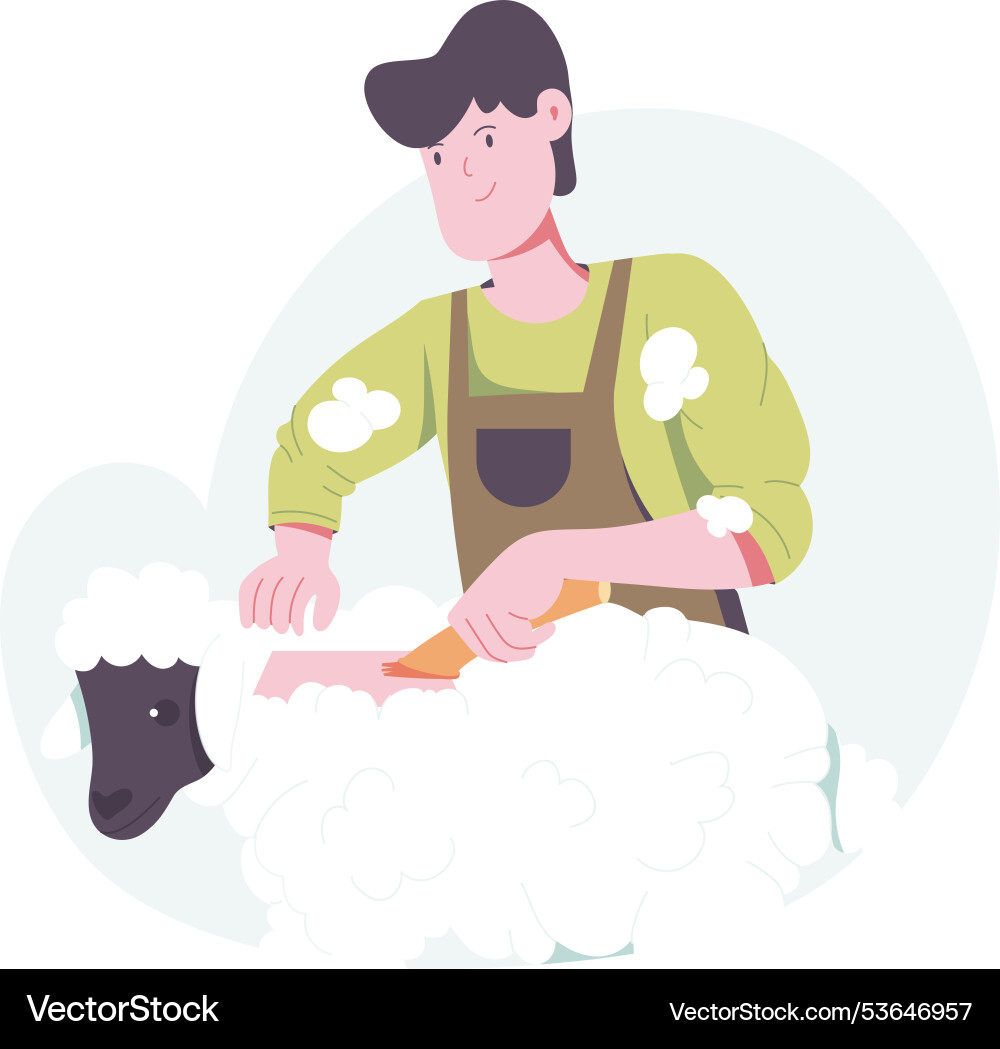 Sheep shearing Royalty Free Vector Image - VectorStock
