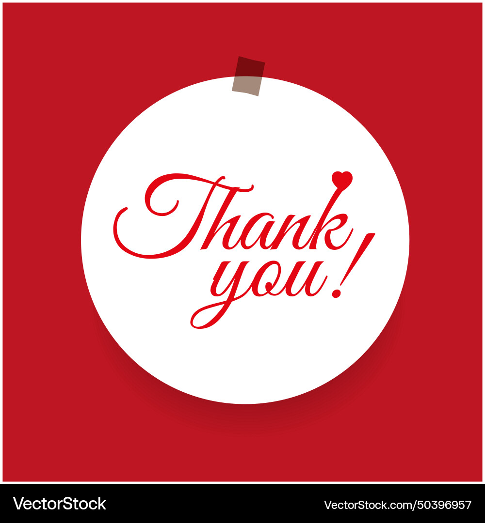 Thank you label sticker tag Royalty Free Vector Image