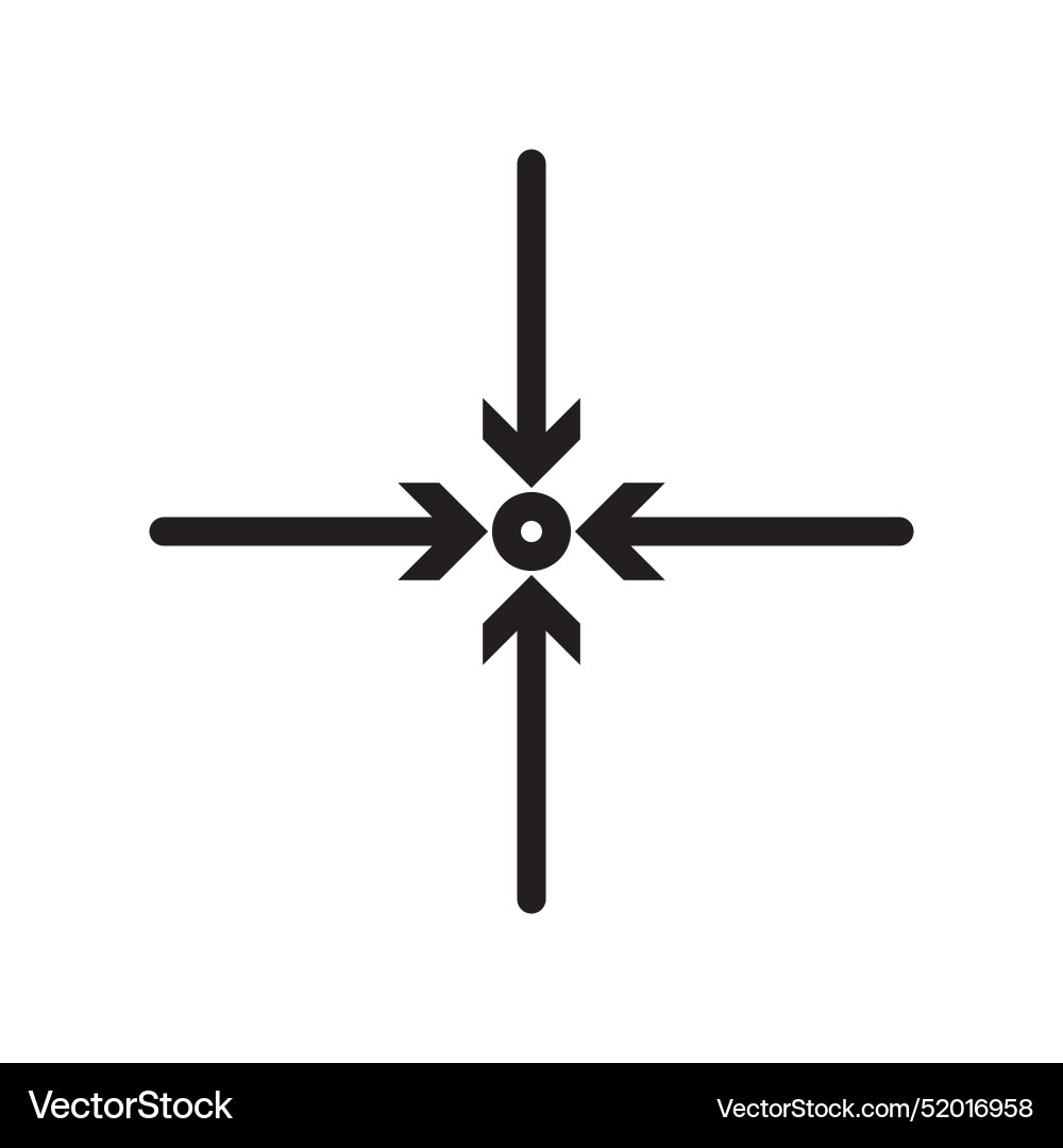 Alignment icon black line art Royalty Free Vector Image