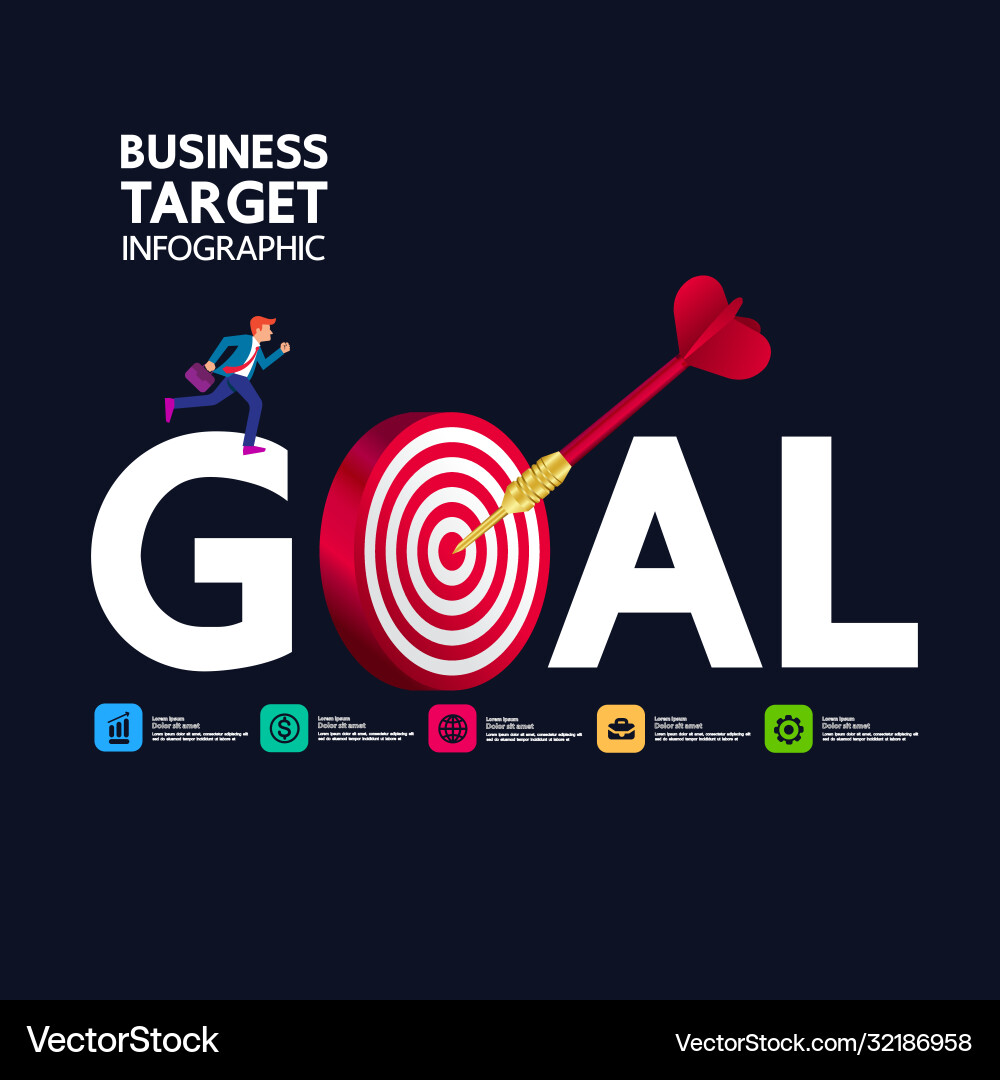 Business and success target Royalty Free Vector Image