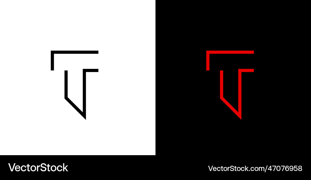 Moderne und einzigartige Buchstaben t Initialen Logo Design