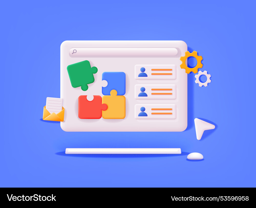 Project management symbol of teamwork Royalty Free Vector
