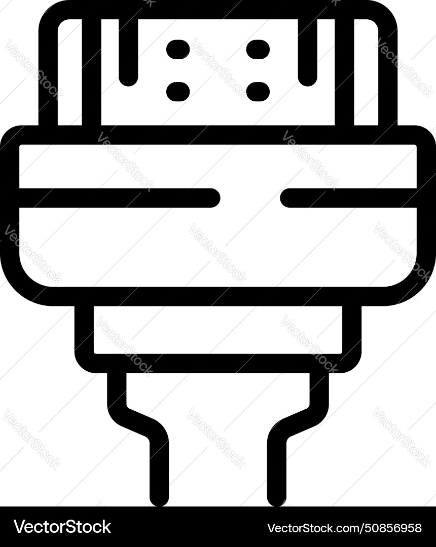 Usb charging connector icon outline fast Vector Image