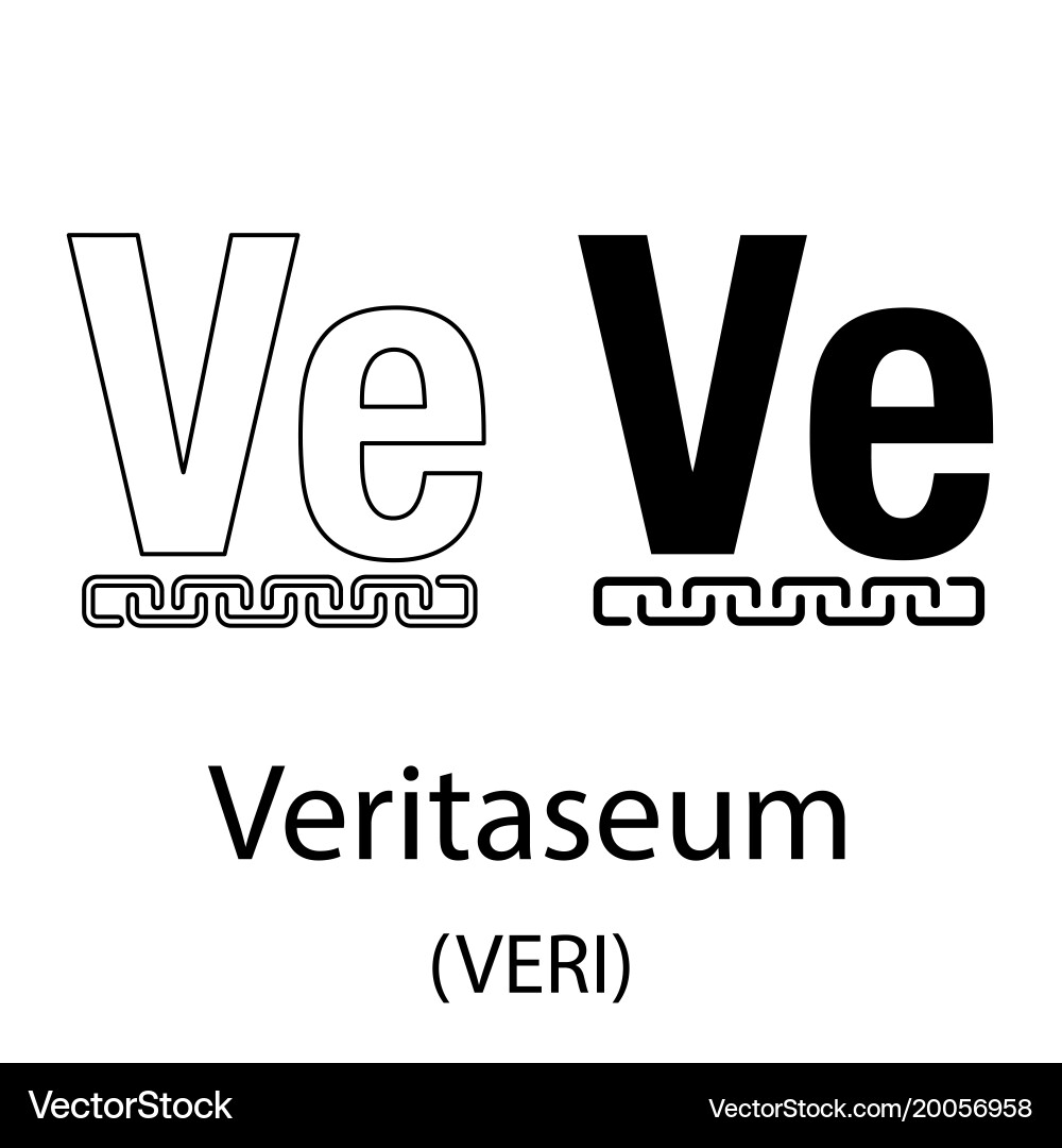 Veritaseum black silhouette Royalty Free Vector Image