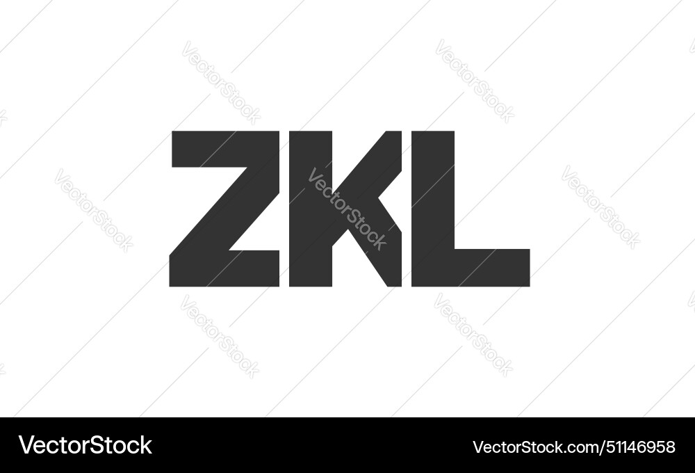 Zkl logo design template with strong and modern Vector Image