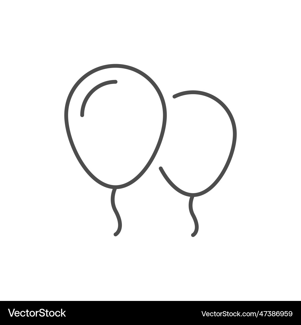 Air balloon line outline icon Royalty Free Vector Image