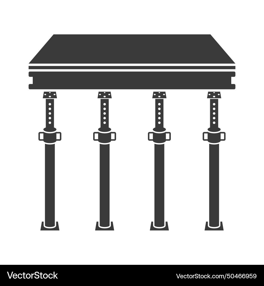 Ceiling supports to support concrete slab icon Vector Image