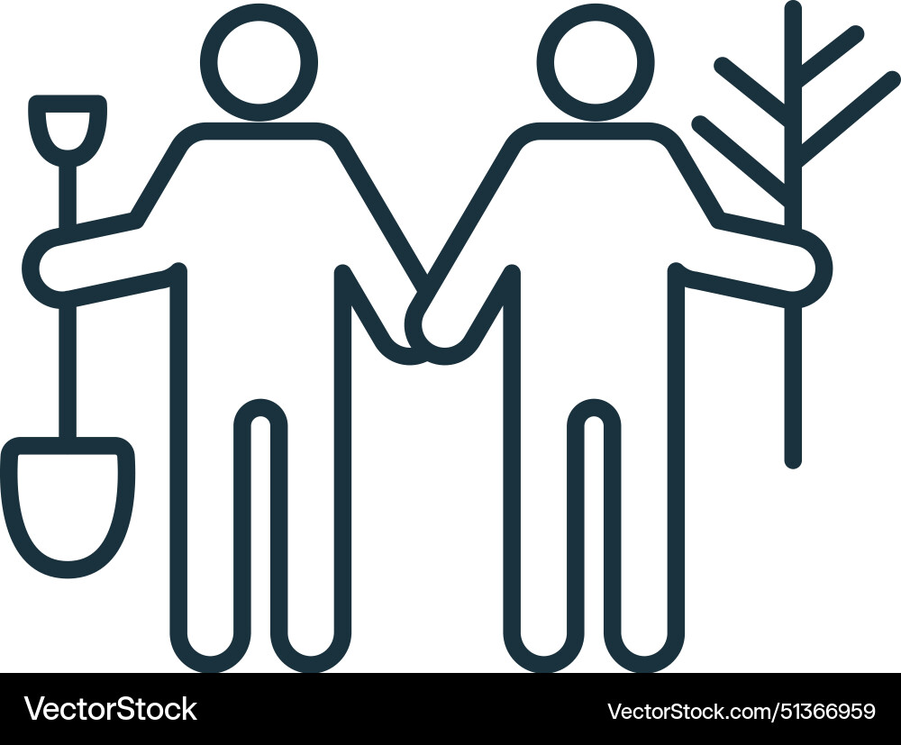 Community involvement icon monochrome simple Vector Image