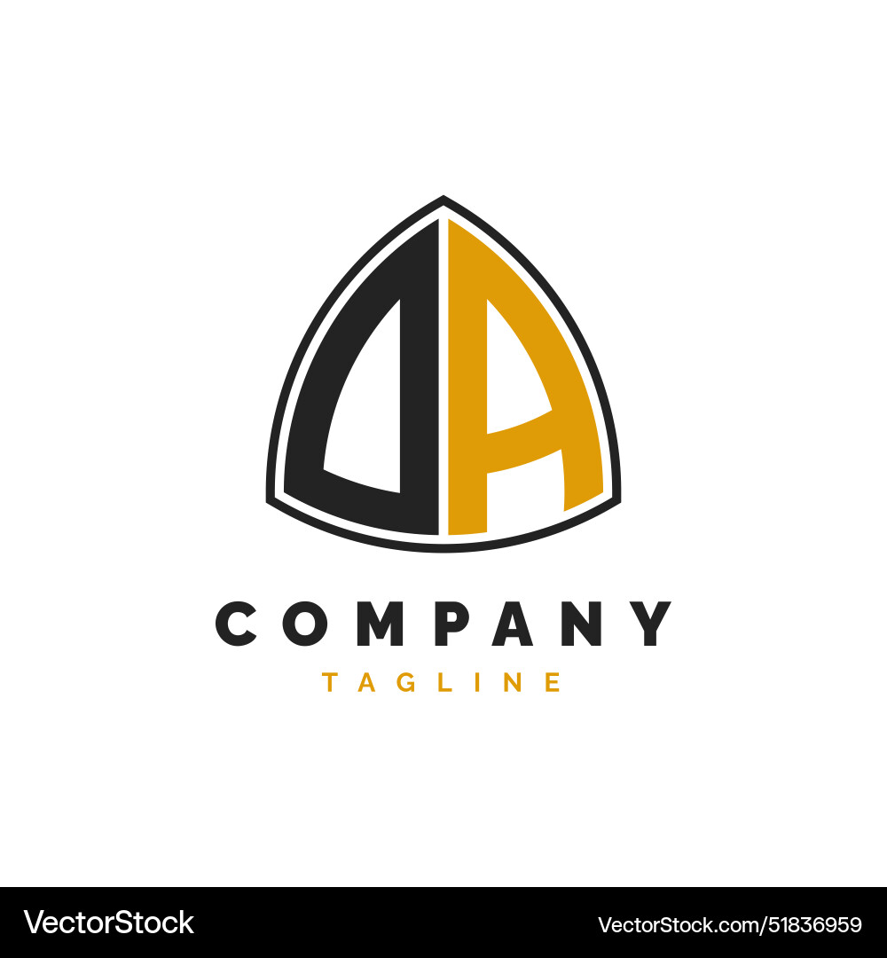 Initial letter da logo design alphabet Royalty Free Vector