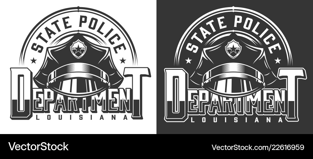 Police Badge Logotype Royalty Free Vector Image
