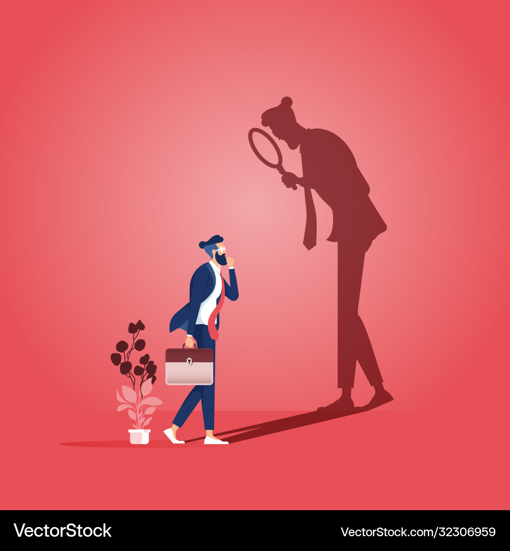 Self-Reflection and Awareness Royalty Free Vector Image