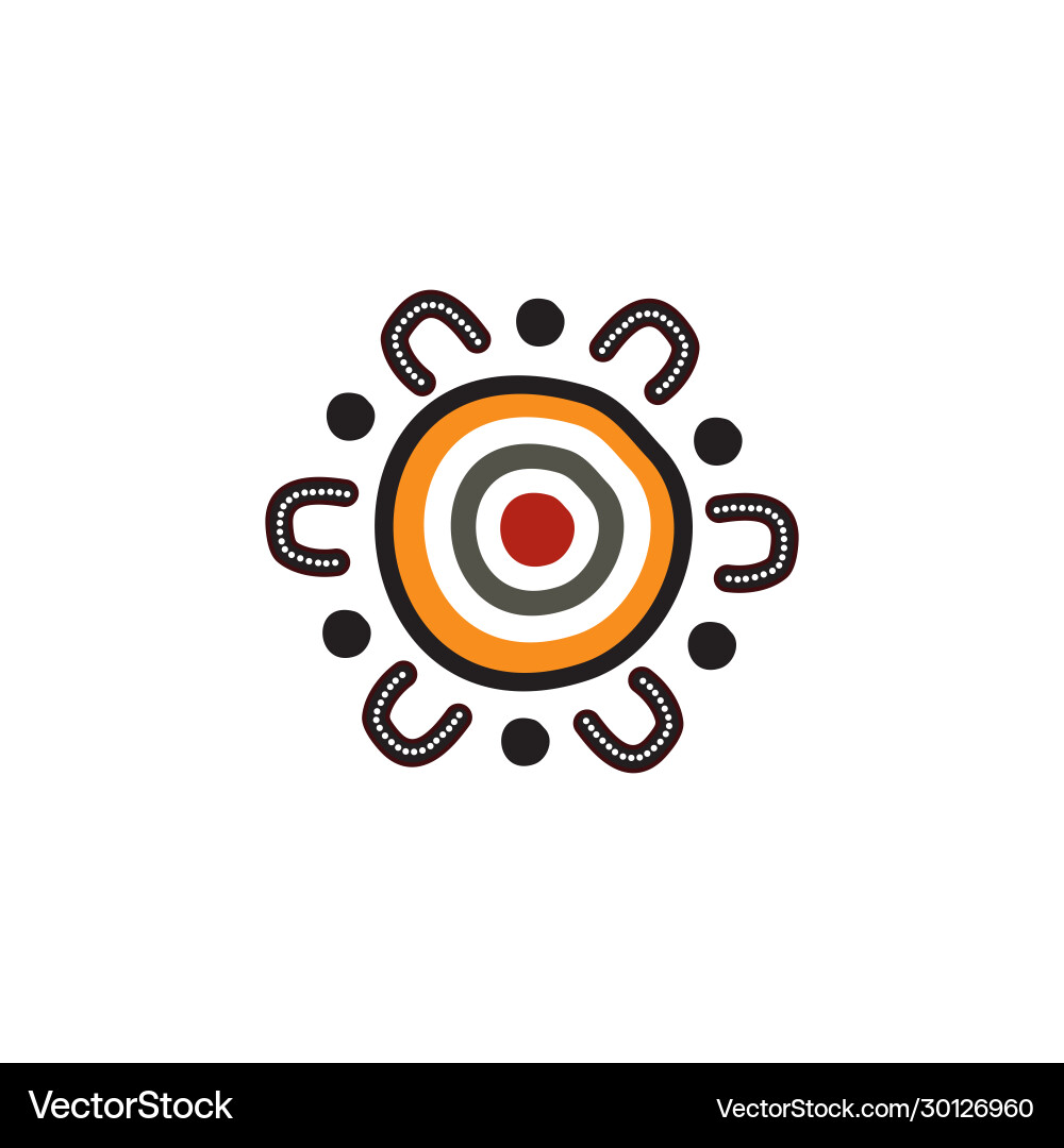 Aboriginal Dot Painting Icon – Royalty-Free Vector | VectorStock