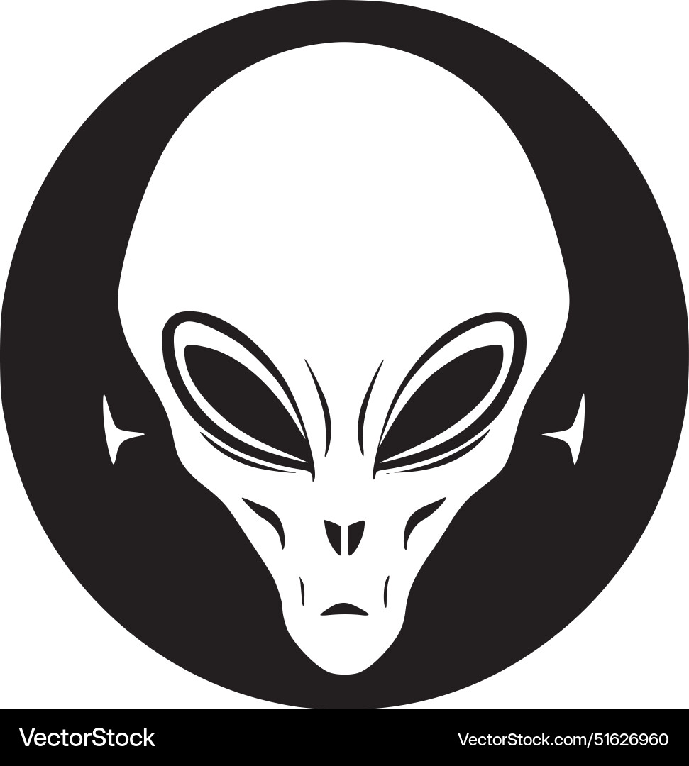 Alien - minimalist and simple silhouette Vector Image