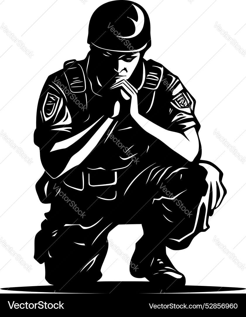 Brave honor soldier respect emblem valor guard Vector Image