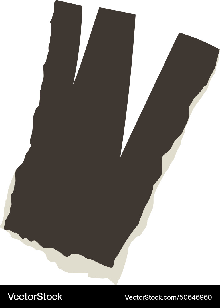 Paper cut piece Royalty Free Vector Image - VectorStock