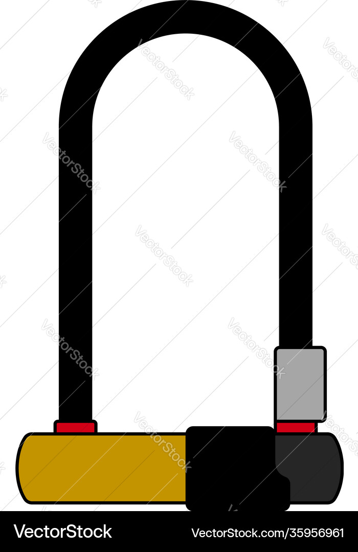 Bike lock icon Royalty Free Vector Image - VectorStock