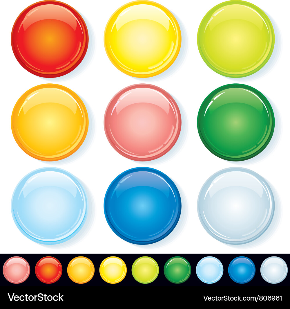 Colorful badges Royalty Free Vector Image - VectorStock