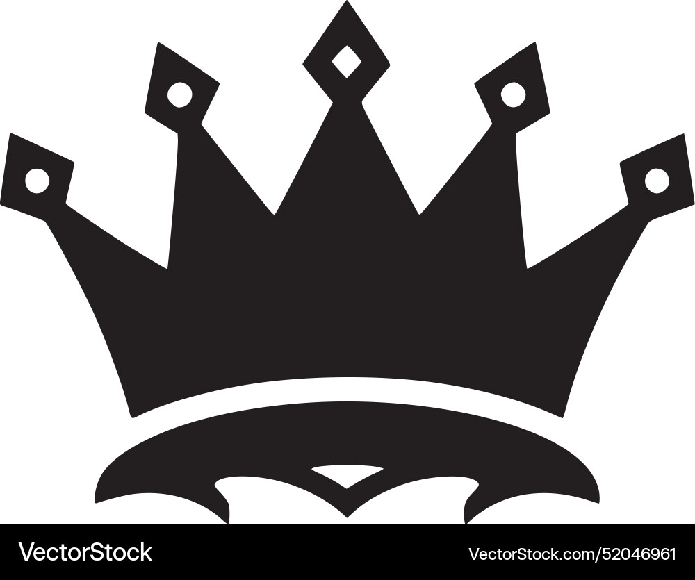 Crown - minimalist and flat logo Royalty Free Vector Image