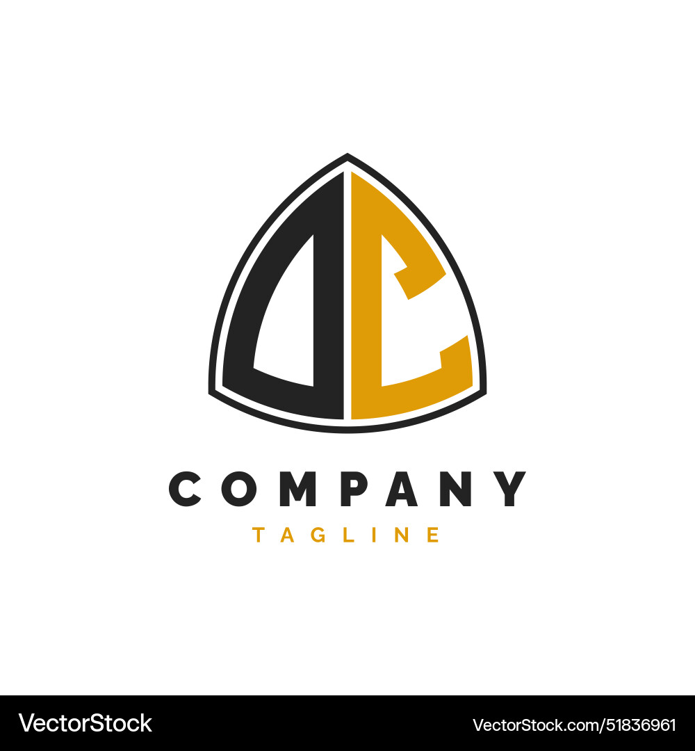 Initial letter dc logo design alphabet dc logo Vector Image