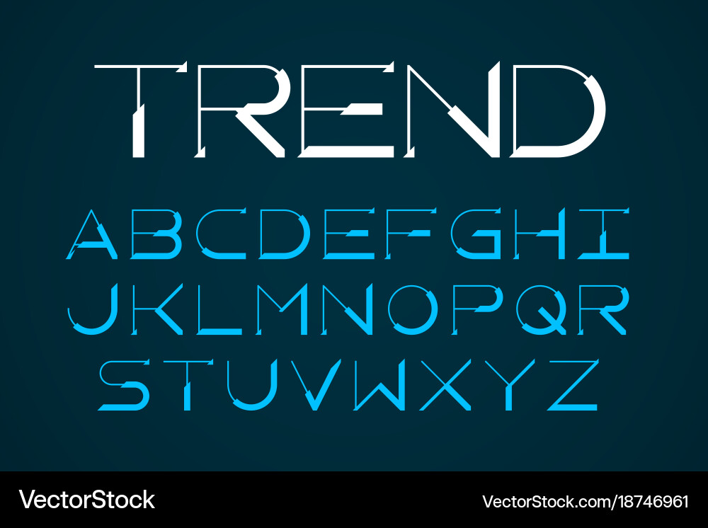Modern thin font trendy style english alphabet Vector Image