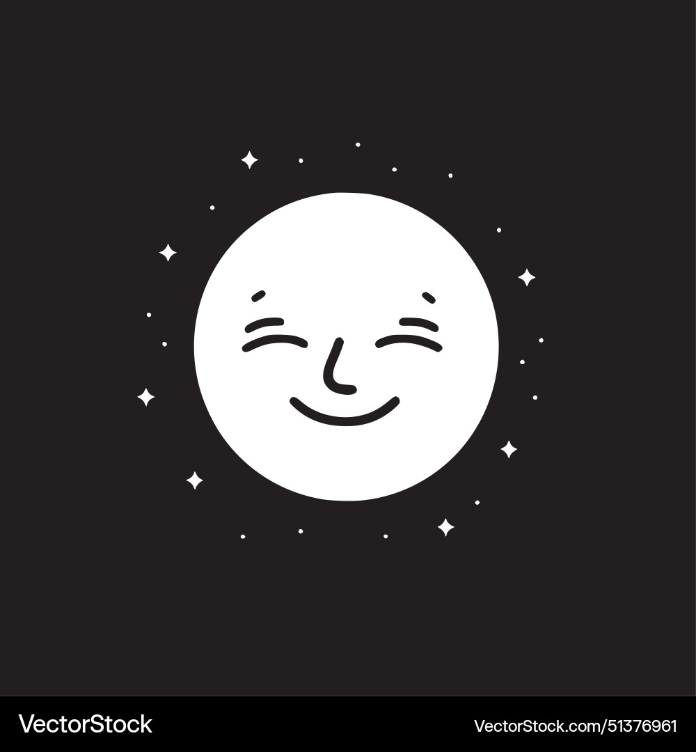 Moon - high quality logo ideal for t-shirt Vector Image