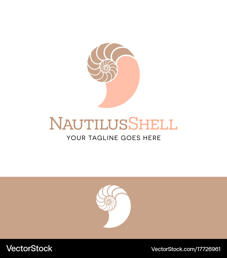 Nautilus shell logo Royalty Free Vector Image - VectorStock