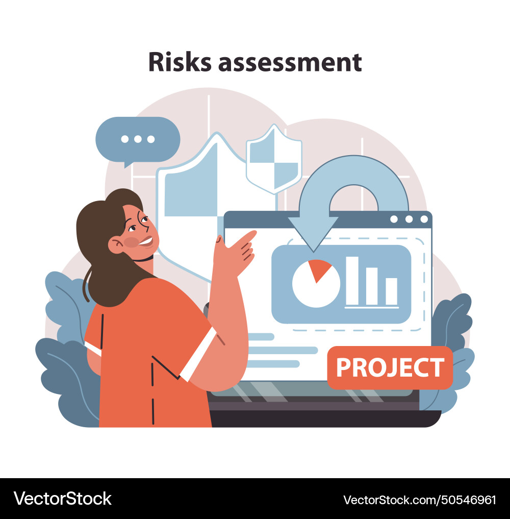 Risk assessment in project management a manager Vector Image