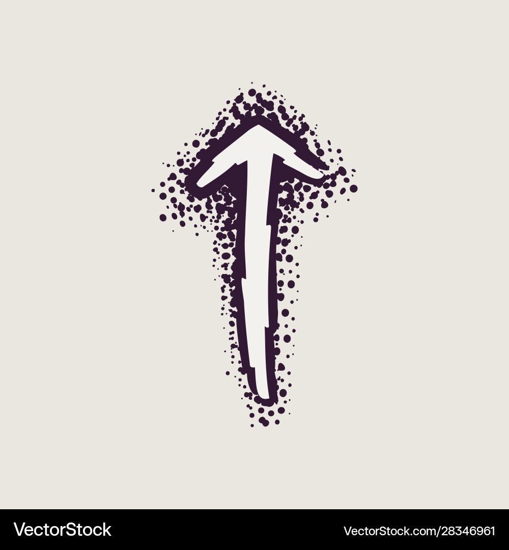 Rune T Logo - Nordic Symbol Royalty Free Vector Image
