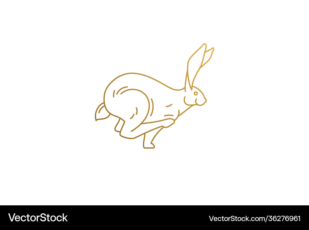 Running Rabbit Outline